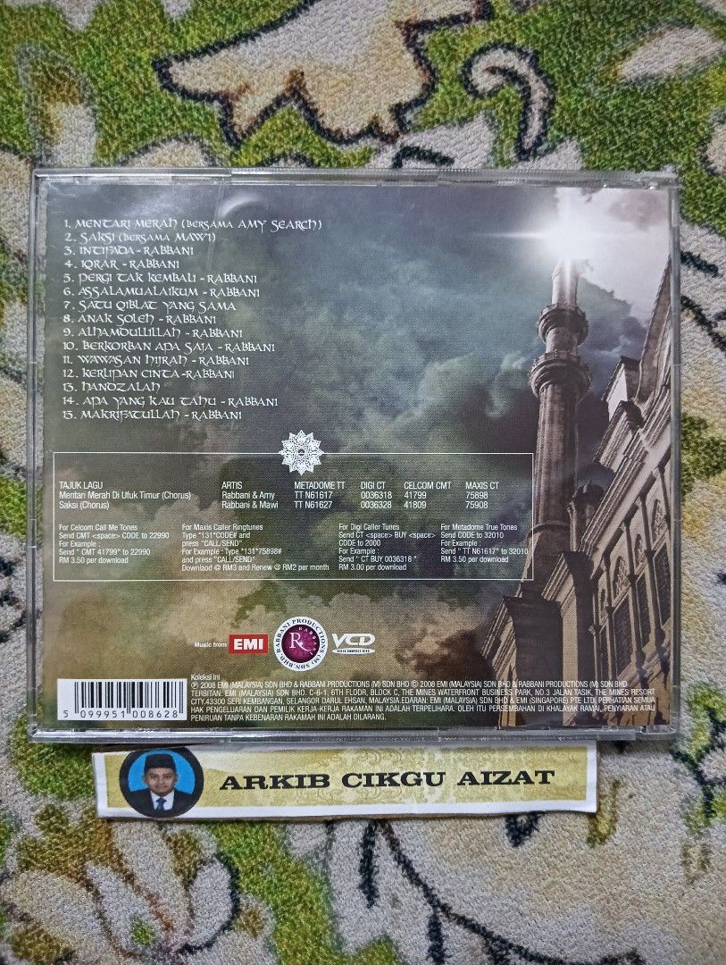 VCD MTV KARAOKE RABBANI 1418-1428H (1ST PRESS), Hobbies & Toys, Music ...