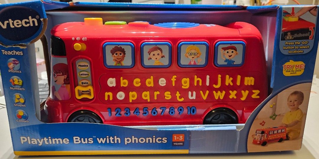 Vtech playtime bus with phonics, Babies & Kids, Infant Playtime on ...