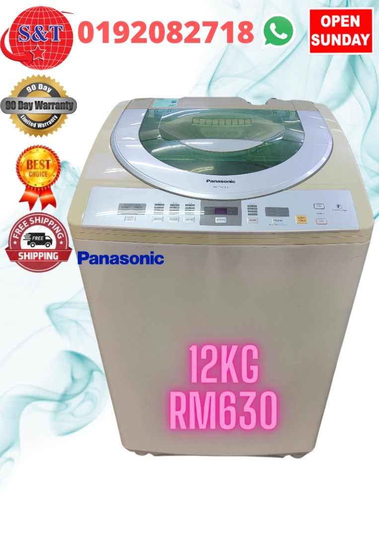 WASHING MACHINE PANASONIC 12KG, TV & Home Appliances, Washing Machines ...