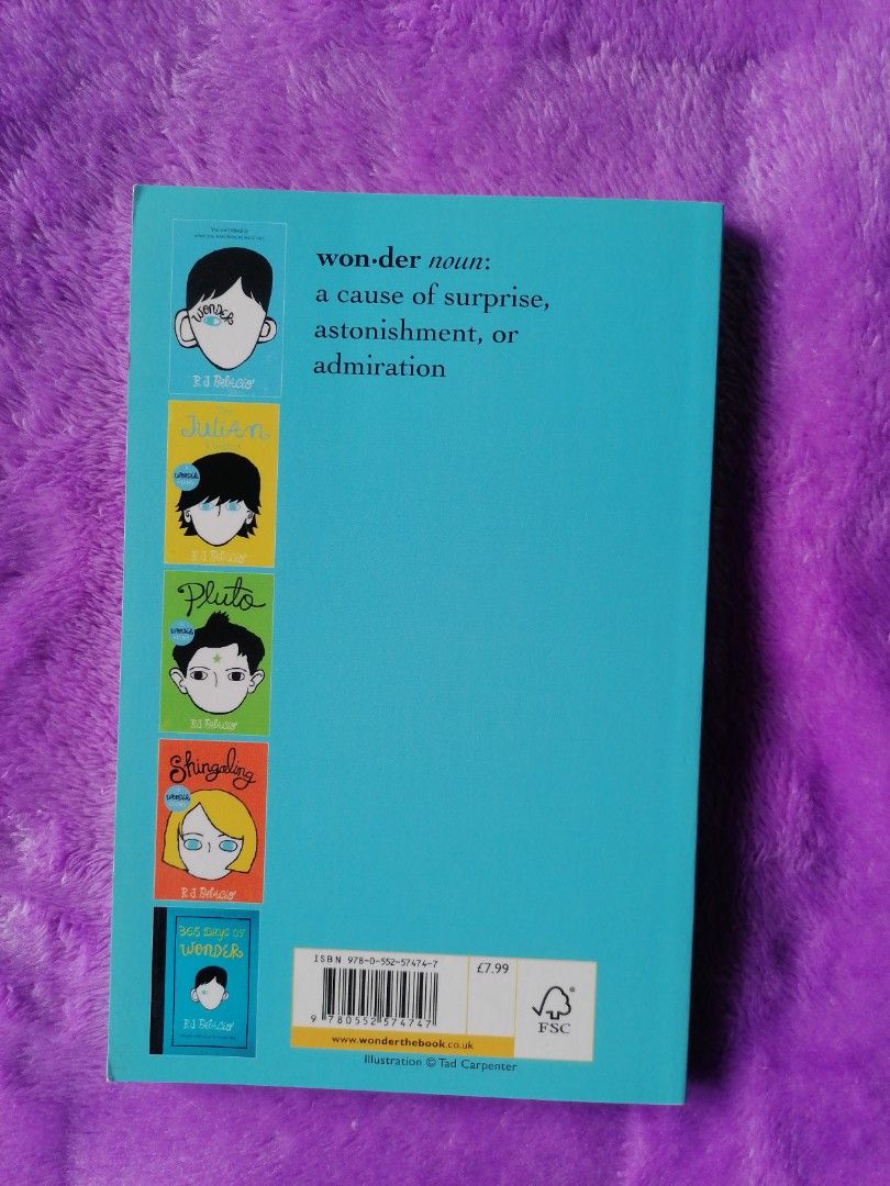Wonder by R. J. Palacio journal, Hobbies & Toys, Books & Magazines ...