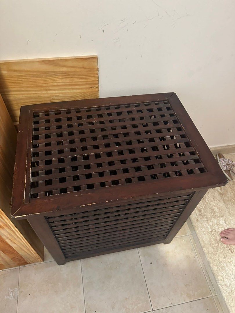 Wooden lattice storage box, Furniture & Home Living, Home Improvement ...