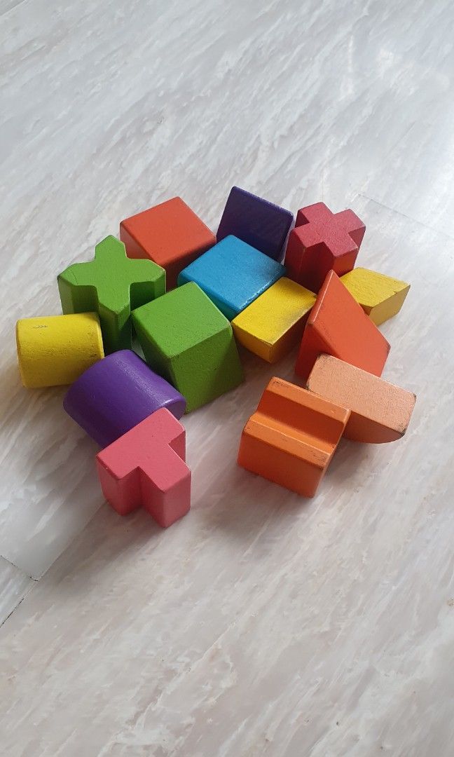 Wooden Sorting Shape blocks, Babies & Kids, Infant Playtime on Carousell