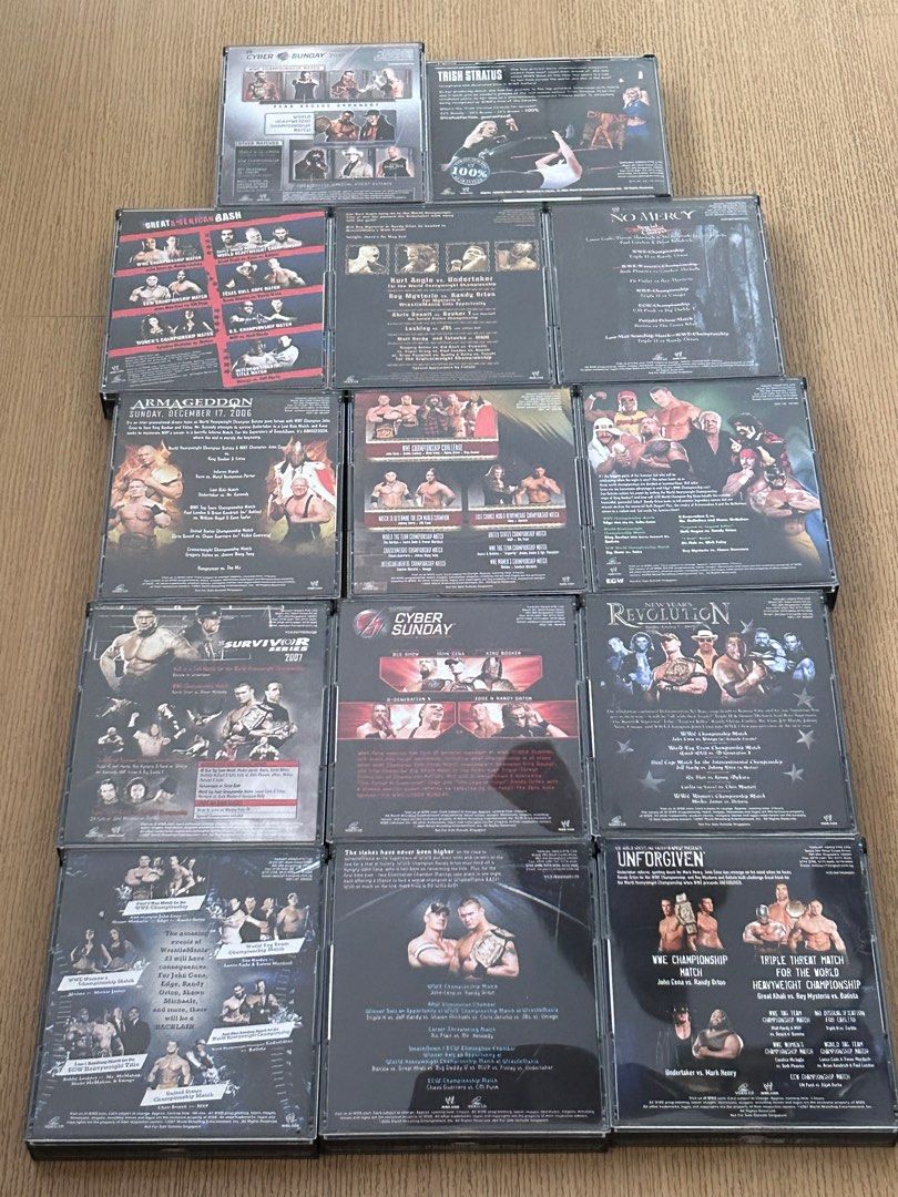 WWE / WWF VCD lot, Hobbies & Toys, Music & Media, CDs & DVDs on Carousell