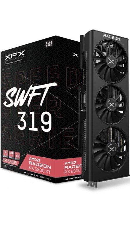 XFX Speedster SWFT 319 AMD Radeon RX 6800 XT CORE Gaming Graphics Card ...