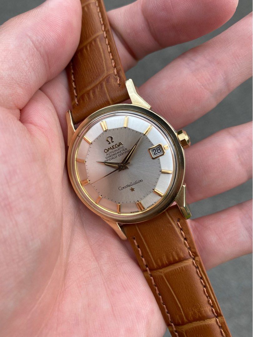 Omega Constellation Pie Pan Dial Two-Tone Gold Cap - Ref. 168.005 Dog-Legged Lugs - Cal. 561 ...
