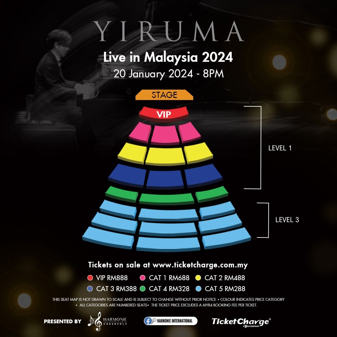 Yiruma CAT 5 ticket 1 seat, Tickets & Vouchers, Event Tickets on Carousell