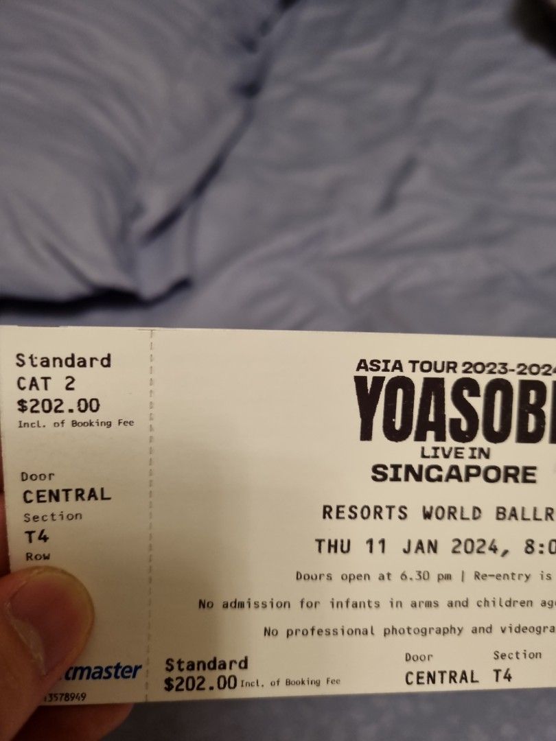 Yoasobi Ticket CAT 2, Tickets & Vouchers, Event Tickets on Carousell