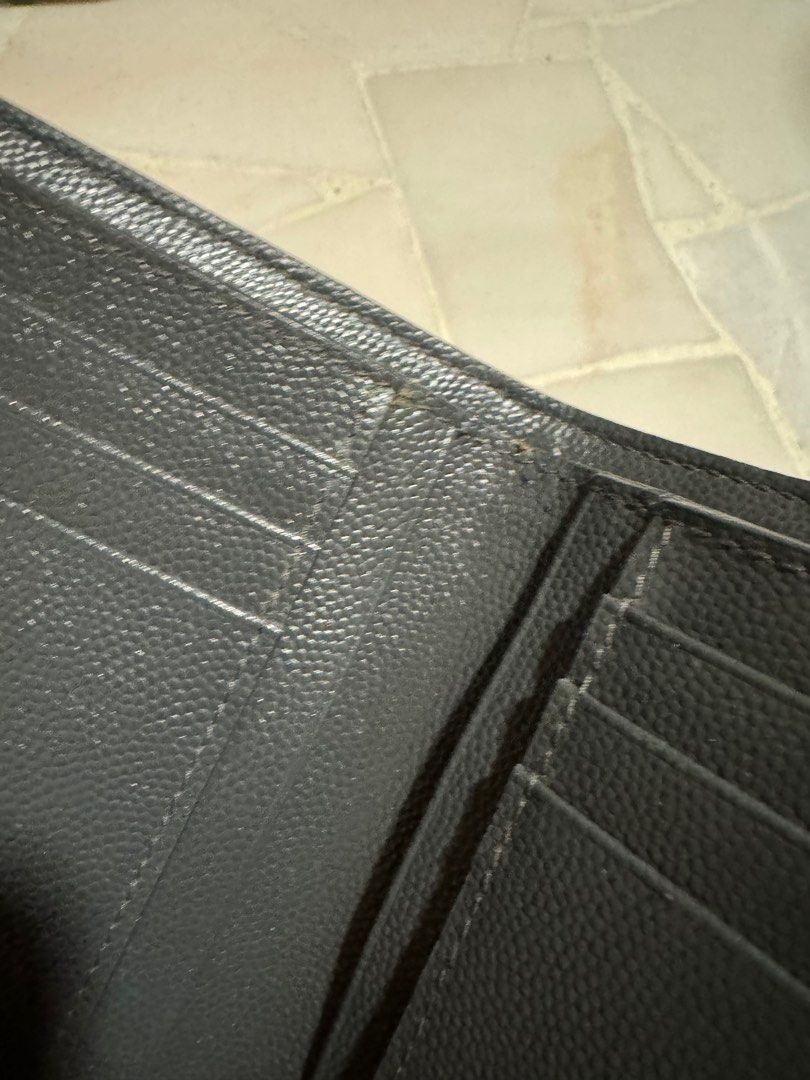 YSL Trifold Wallet (Dark Grey), Luxury, Bags & Wallets on Carousell