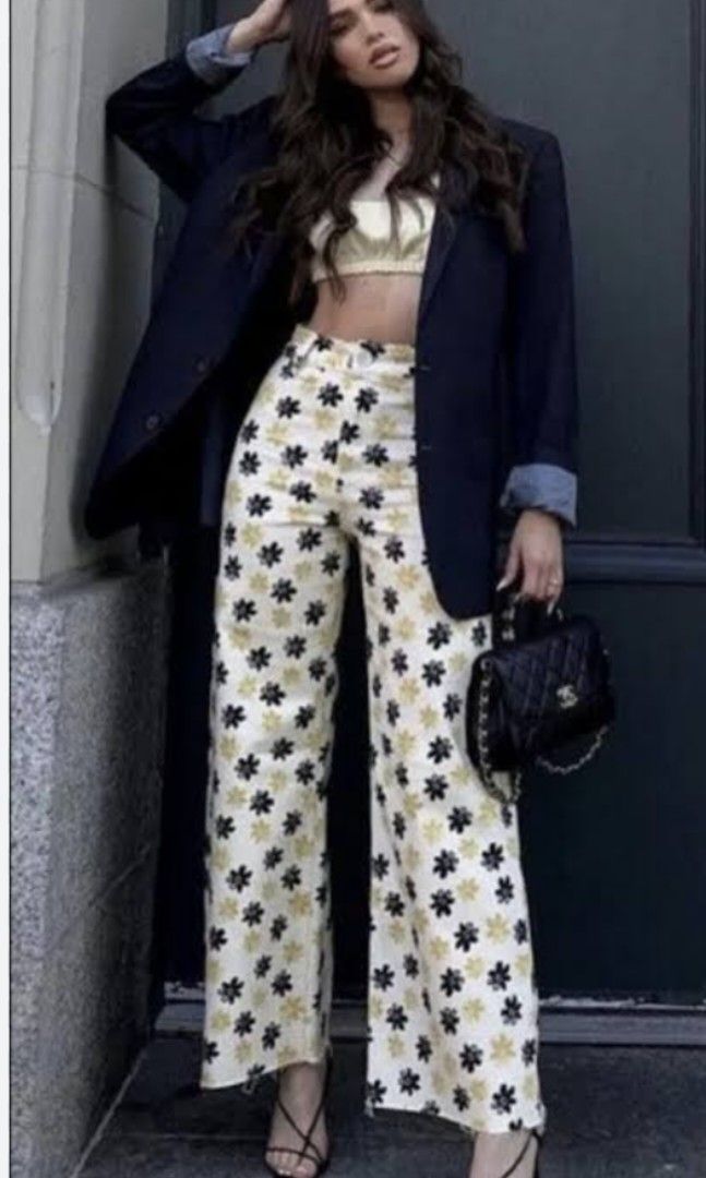 Zara denim floral set, Women's Fashion, Dresses & Sets, Sets or ...