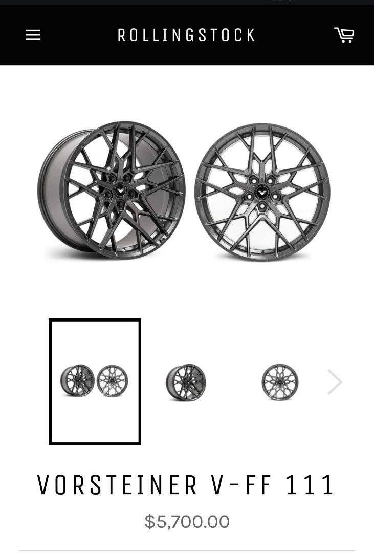 18" Rim Original Vorsteiner (Read Description), Car Accessories, Tyres ...