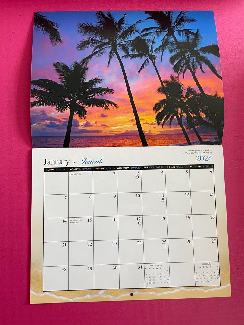 2024 Calendar from Hawaii, Hobbies & Toys, Stationery & Craft, Other ...