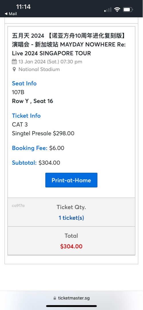 Mayday Concert 2024 CAT 3 x1 , Tickets & Vouchers, Event Tickets on Carousell