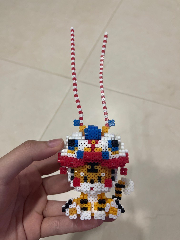 3D perler beads lion dance tiger, Hobbies & Toys, Stationery & Craft ...