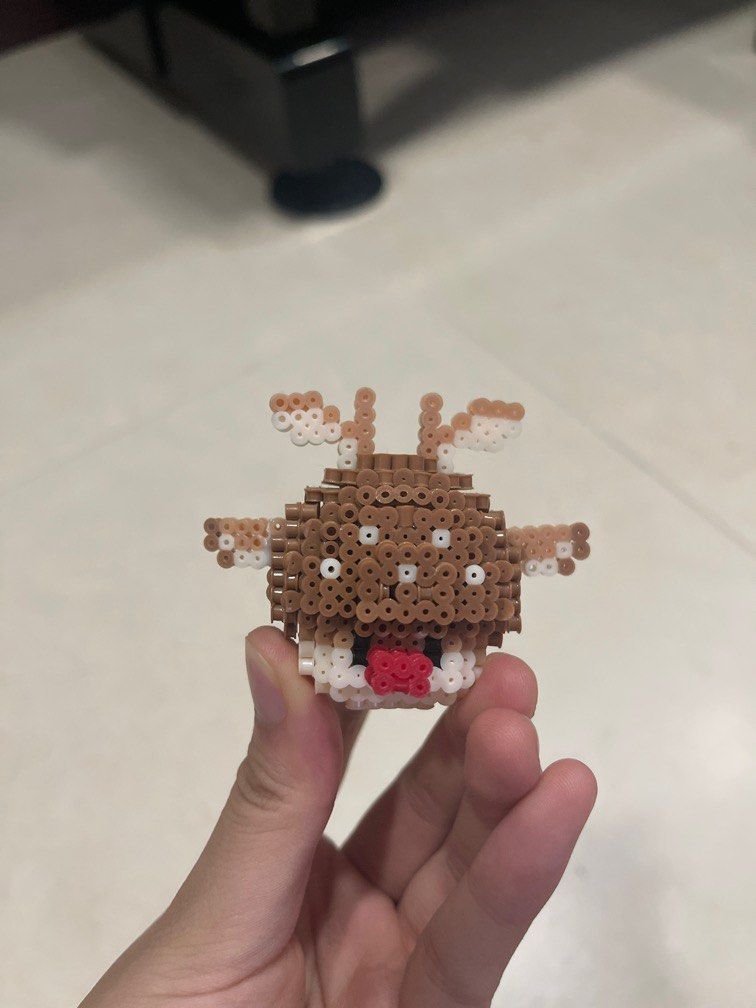 3D perler beads reindeer, Hobbies & Toys, Stationery & Craft, Handmade ...
