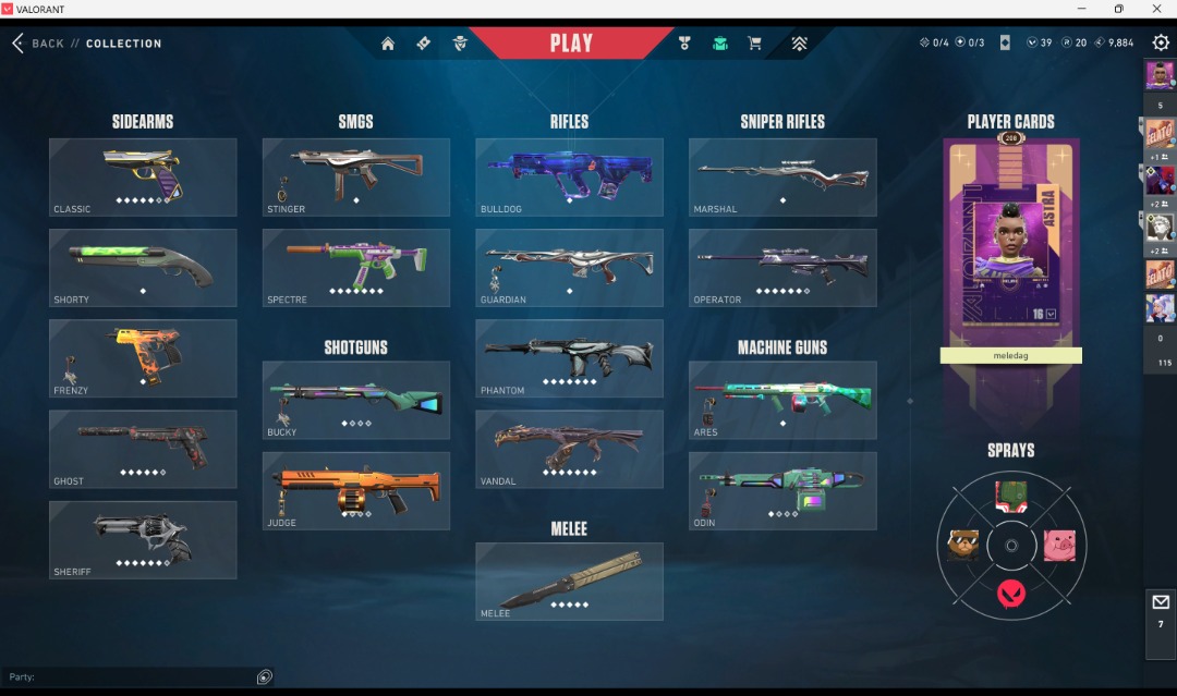 4 Knives 14 VP Skins Cheap Valorant Account, Video Gaming, Gaming ...