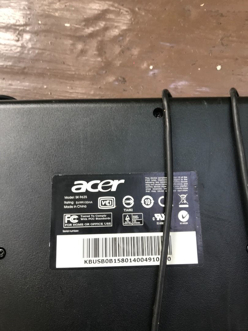 Acer computer keyboard. Model SK-9625. In good working condition., Computers & Tech, Parts ...