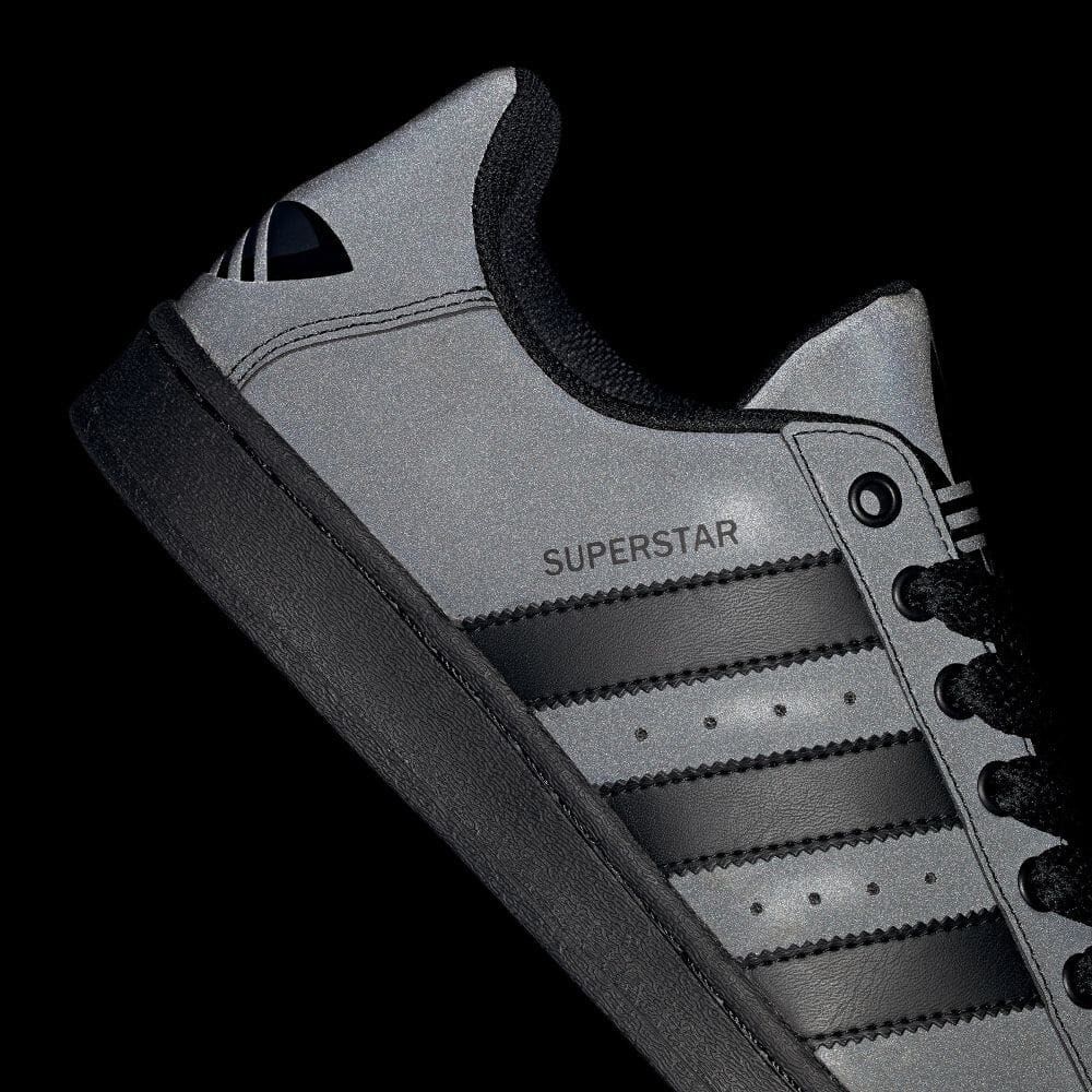 Adidas Superstar 皮革反光設計 男段 灰黑色 [ID3109], 他的時尚, 鞋類, 運動鞋、球鞋在旋轉拍賣