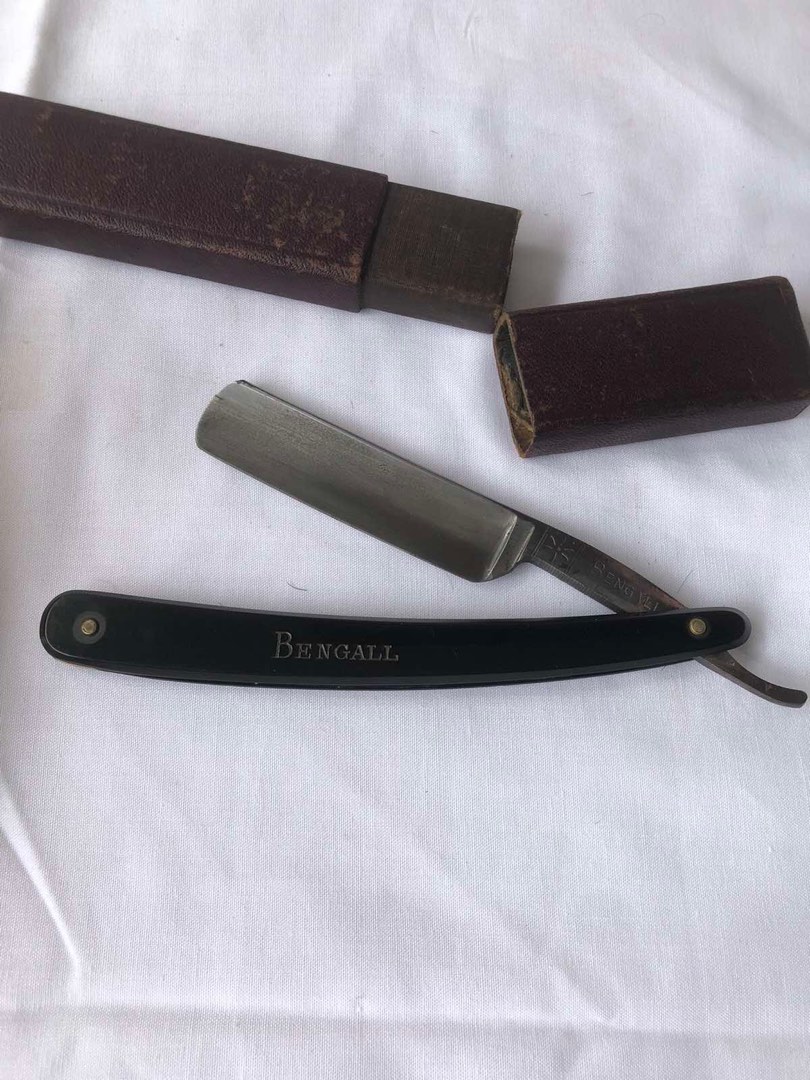 Antique Bengall Razor Cadman Sheffield England with Leather Case C4 ...