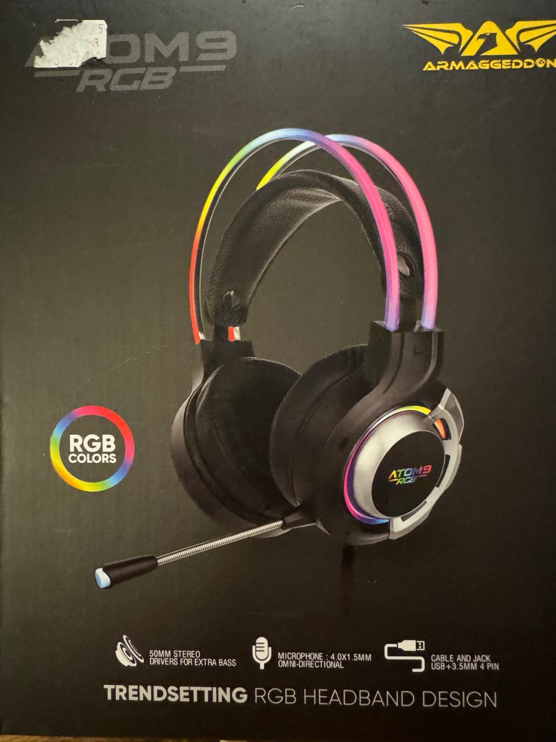 Atom 9 RGB headphone, Audio, Headphones & Headsets on Carousell
