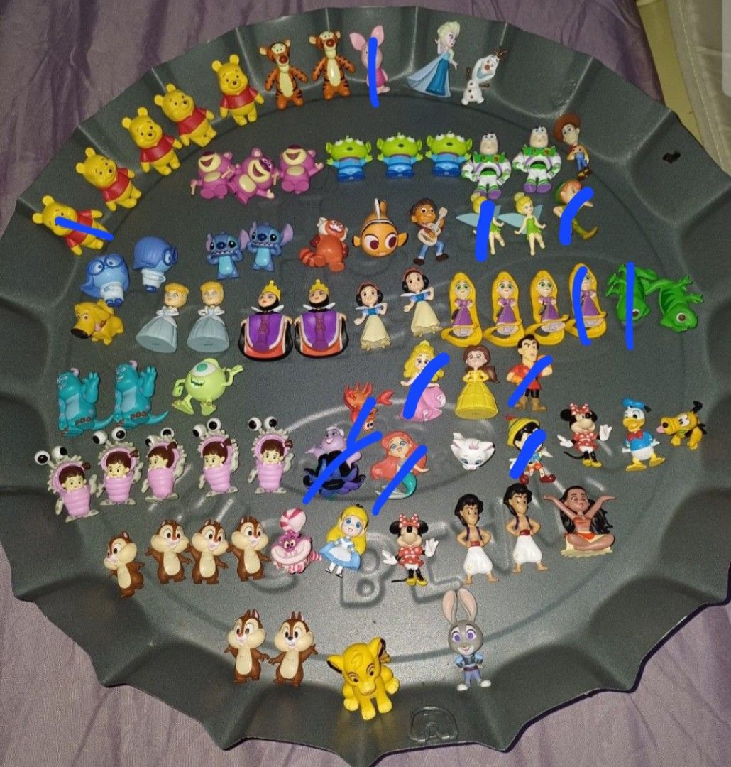 Authentic Disney 100 Mini Figures- Baymax Alice Cheshire Cat Aladdin ...