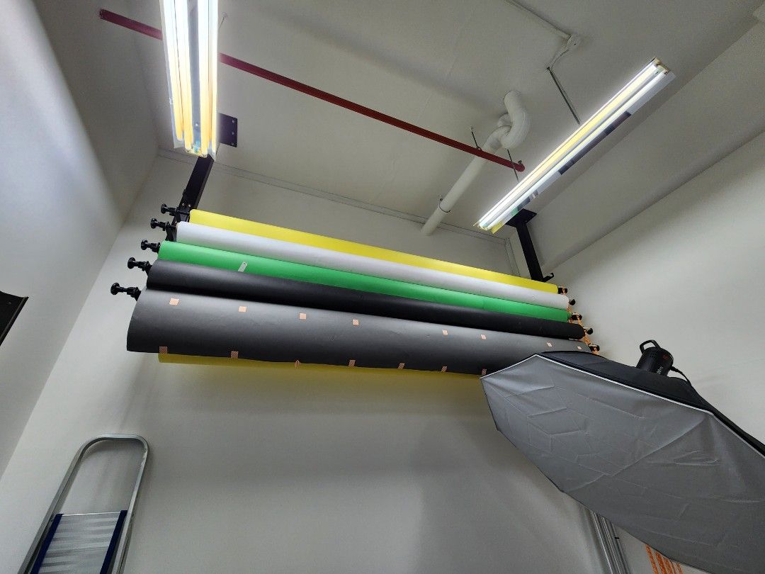 Photo Studio Backdrop System with custom made drop holder Pannels ...