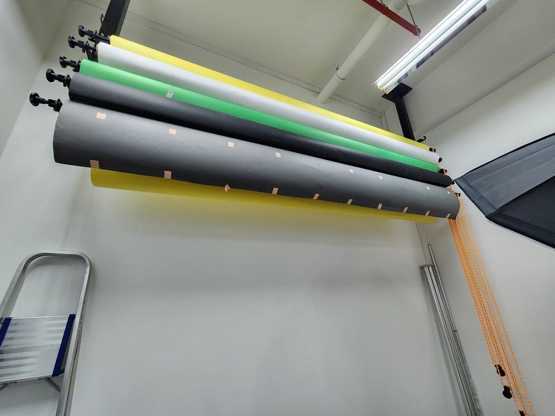 Photo Studio Backdrop System with custom made drop holder Pannels ...