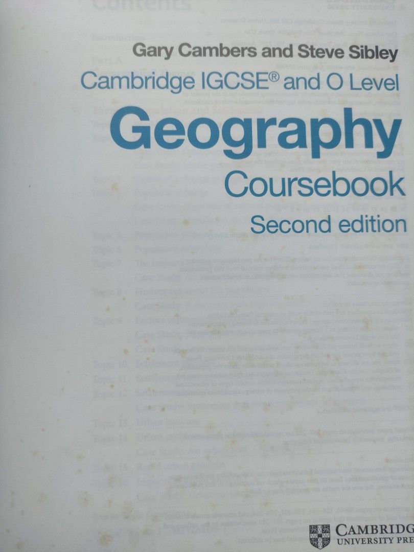 Cambridge IGCSE & O level Geography Coursebook, Hobbies & Toys, Books ...