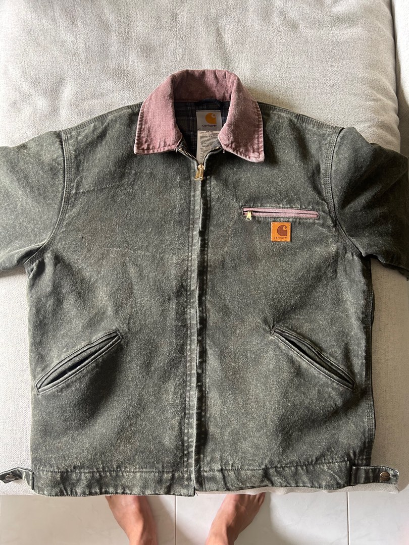 Carhatt Jacket J97 MOS moss green, Men's Fashion, Coats, Jackets and ...