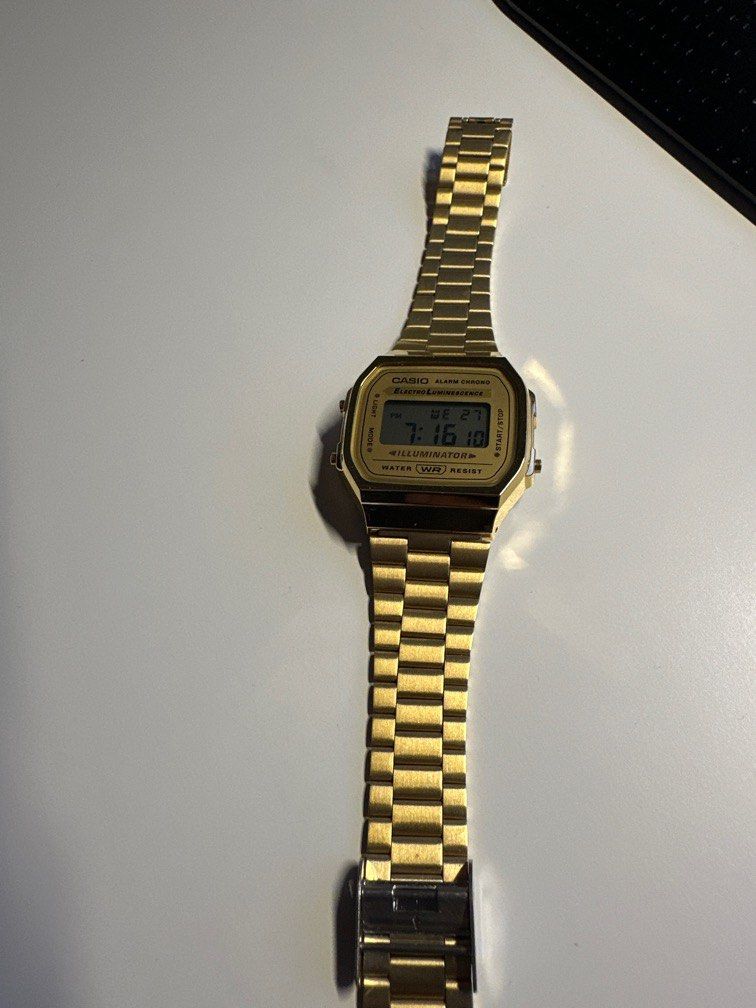 Casio A168 (gold colour), Men's Fashion, Watches & Accessories, Watches ...