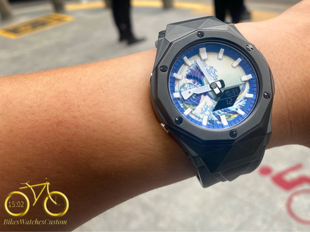 *WATCH NOT INCLUDED* Casio G-Shock GA2100 mod kit (metal bezel w rubber ...