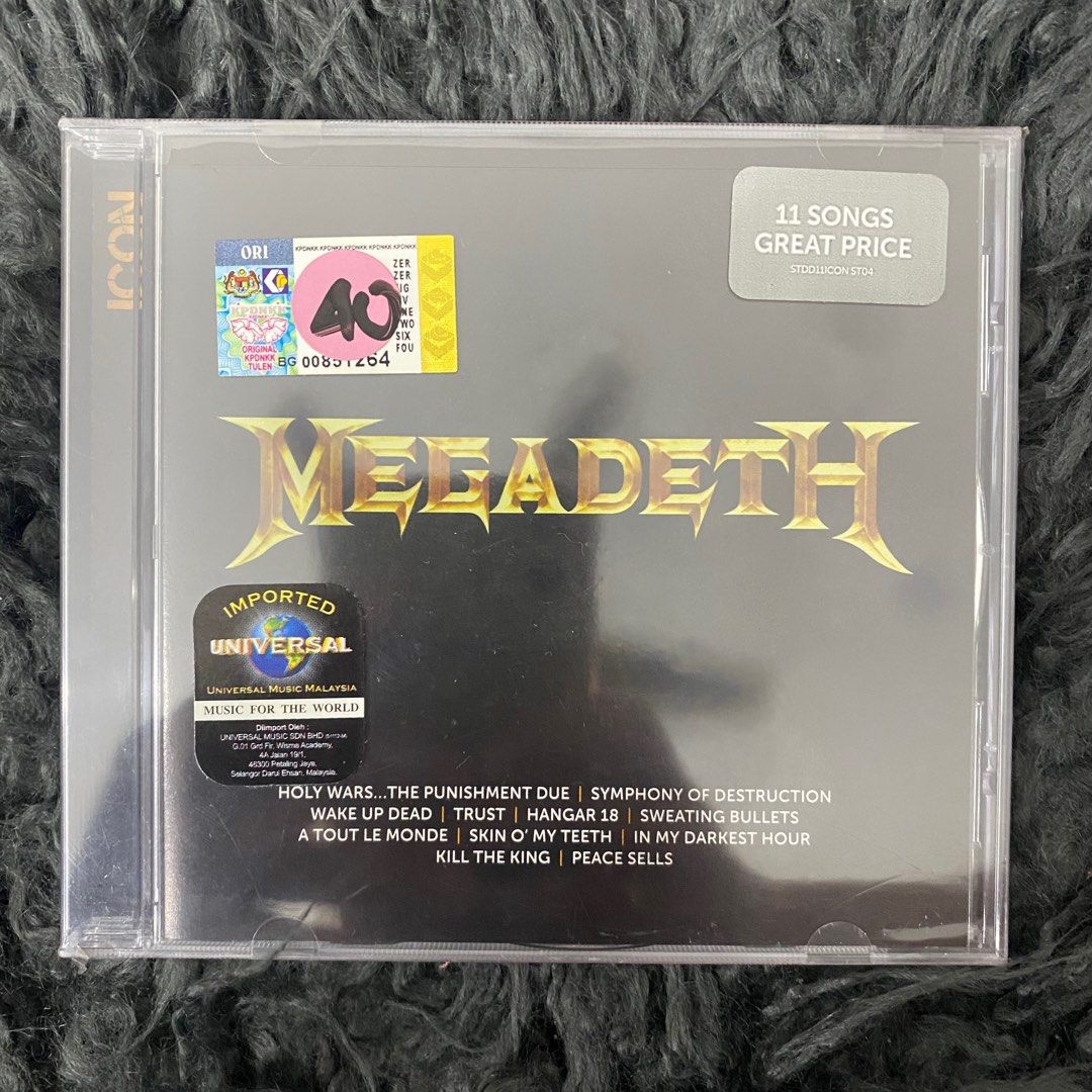 CD MEGADETH ICON, Hobbies & Toys, Music & Media, CDs & DVDs on Carousell