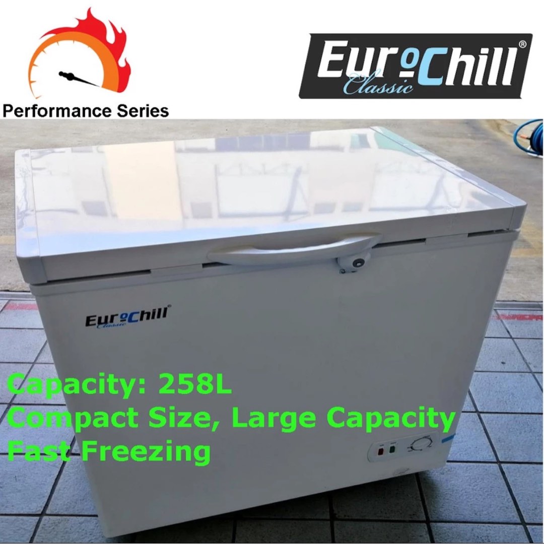 Chest Freezer Euro-Chill 258L, TV & Home Appliances, Kitchen Appliances ...