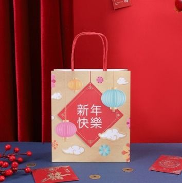 Chinese New Year CNY Paper Orange Gift Bags, Hobbies & Toys, Stationery ...