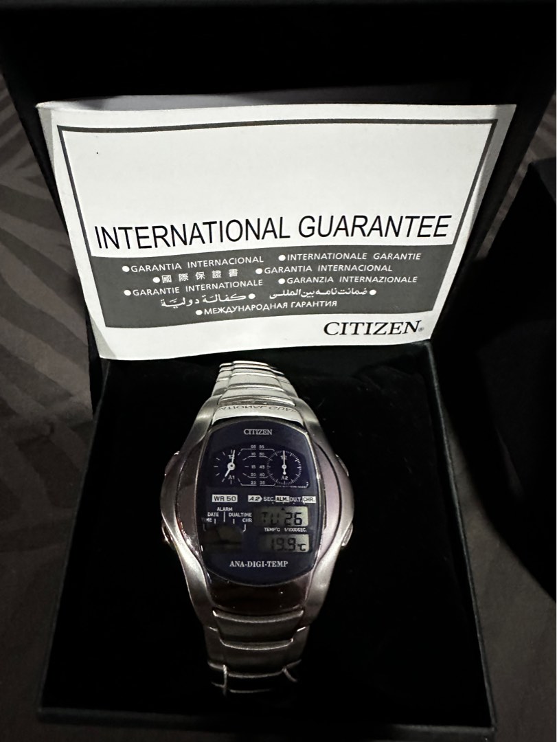 Vintage CITIZEN JG2081-57L Quartz Ana-Digi Temp , Men's Fashion ...