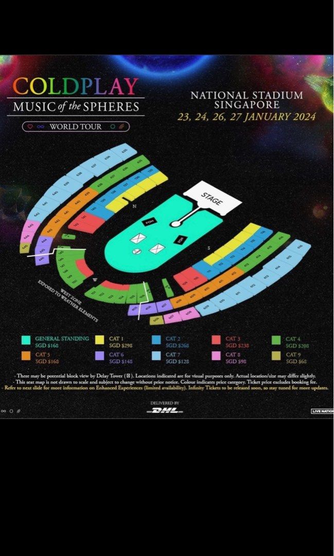 coldplay cat 4 *1 pax*, Tickets & Vouchers, Event Tickets on Carousell