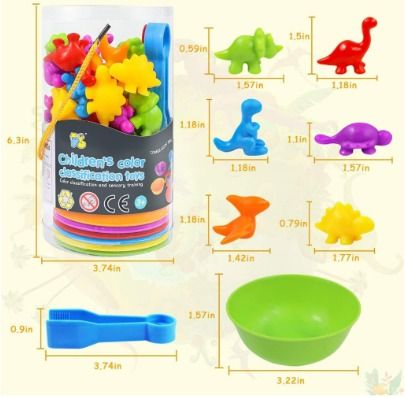 Color and Shape Classification toy, Sorting, counting, matching game ...
