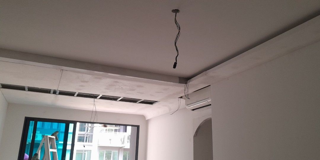 Cove light. L-BOX. False Ceiling & partition. Dry wall. PLASTERING ...