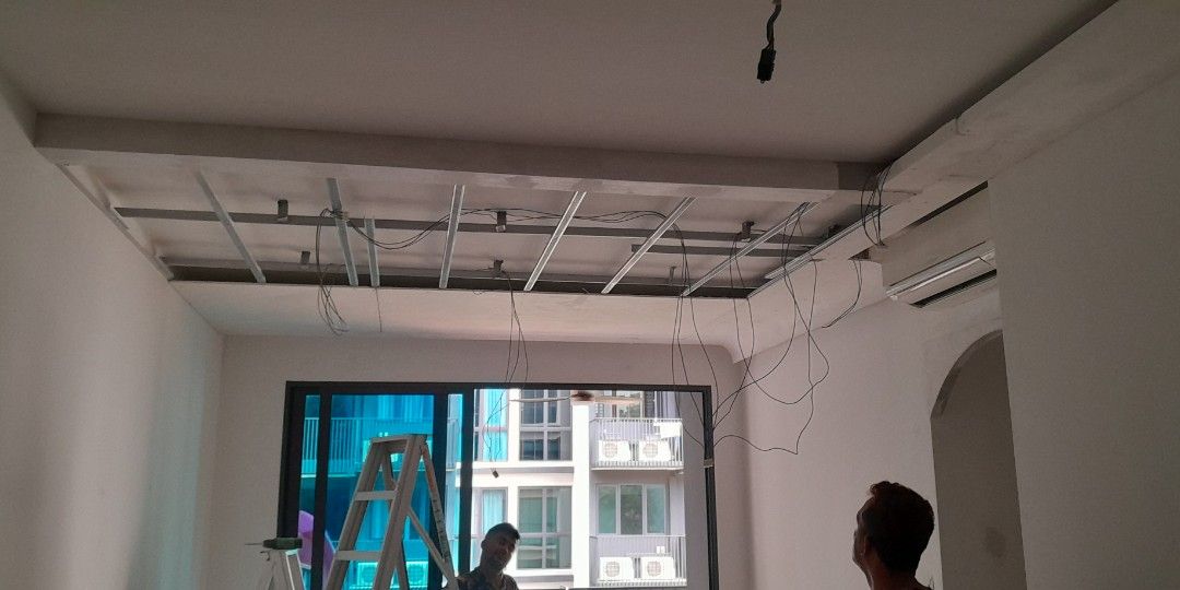 Cove light. L-BOX. False Ceiling & partition. Dry wall. PLASTERING ...