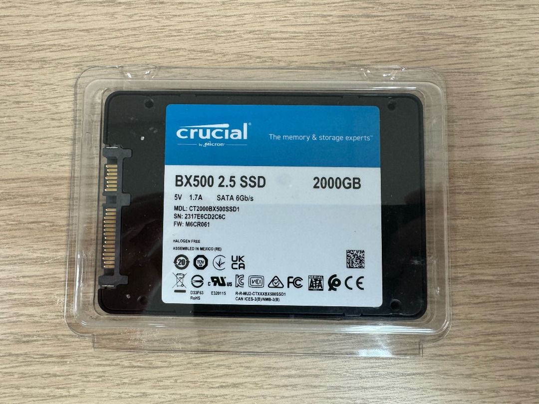 Crucial BX500 3D NAND SATA 2.5-inch SSD 2TB (CT2000BX500SSD1), 電腦＆科技 ...