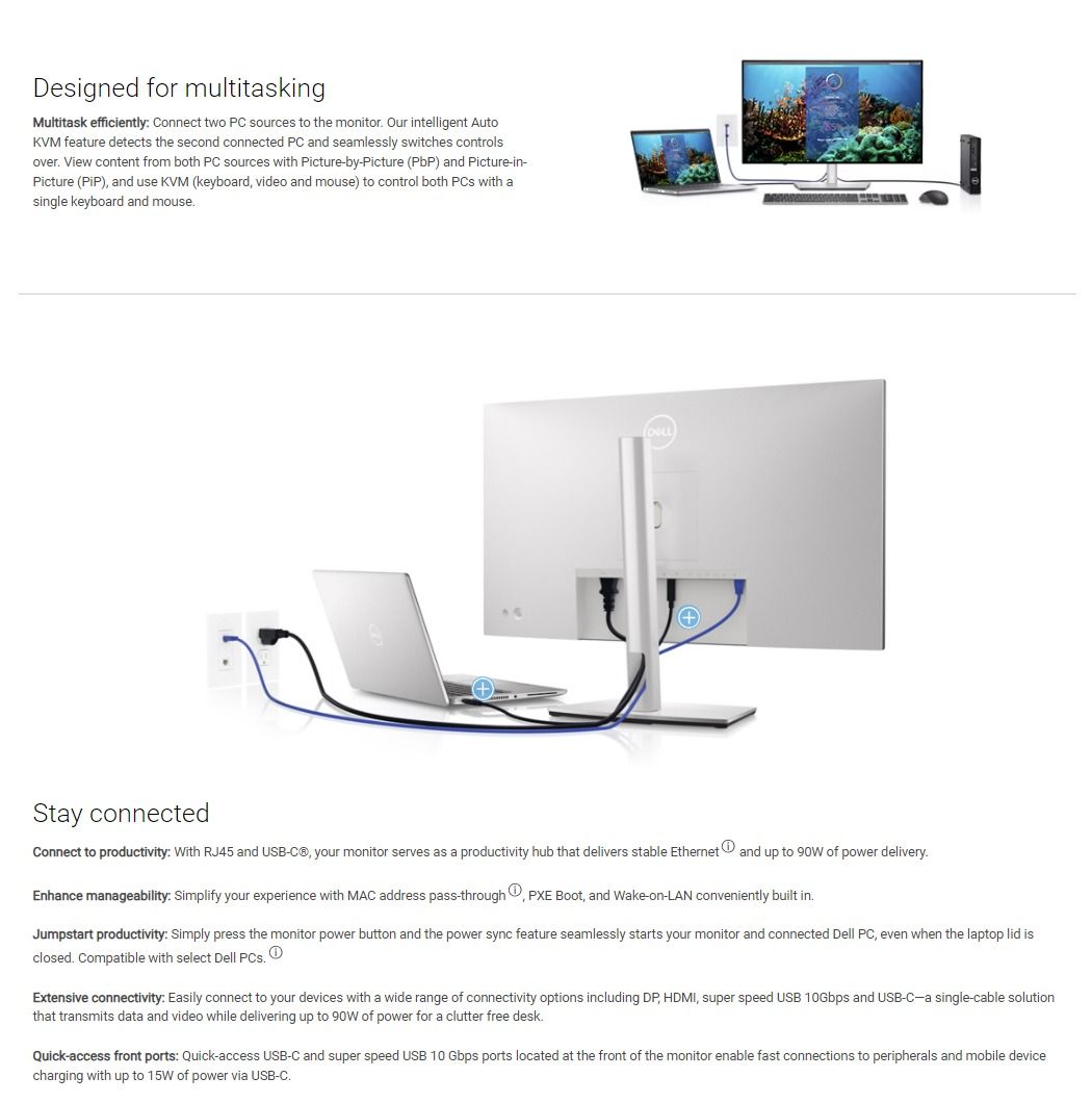 Dell U2722DE UltraSharp 27 USB-C Hub Monitor, Computers & Tech, Parts ...