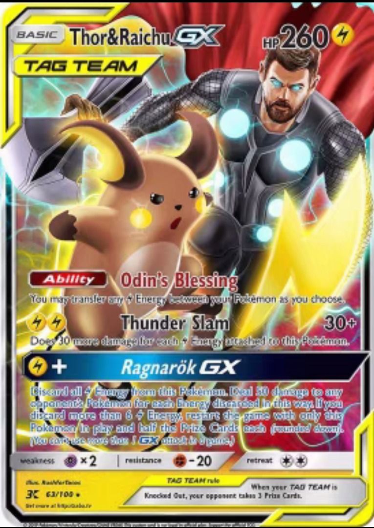 DIY Pokemon with Marvel Hero cards, Hobbies & Toys, Toys & Games on ...