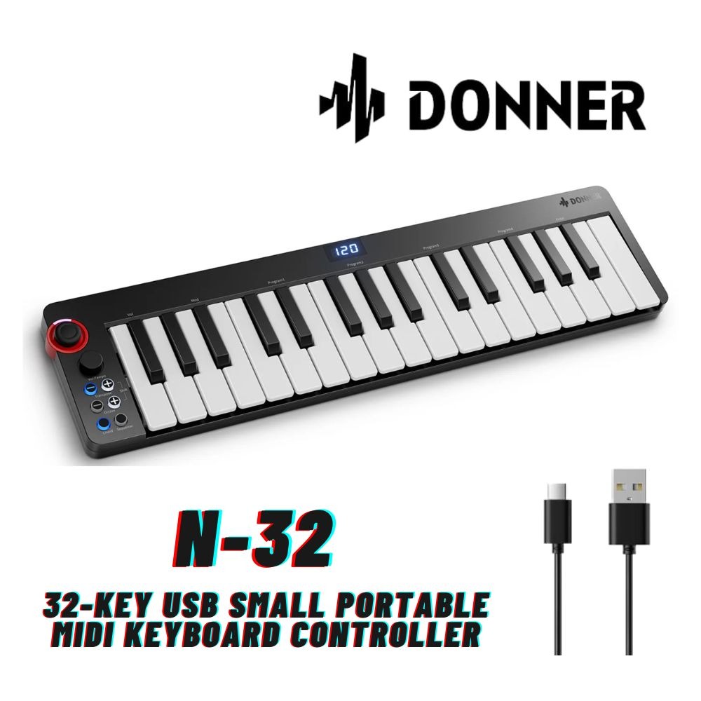 Donner N 32 32 Key Midi Keyboard Controller Sequencer Hobbies And Toys Music And Media Musical