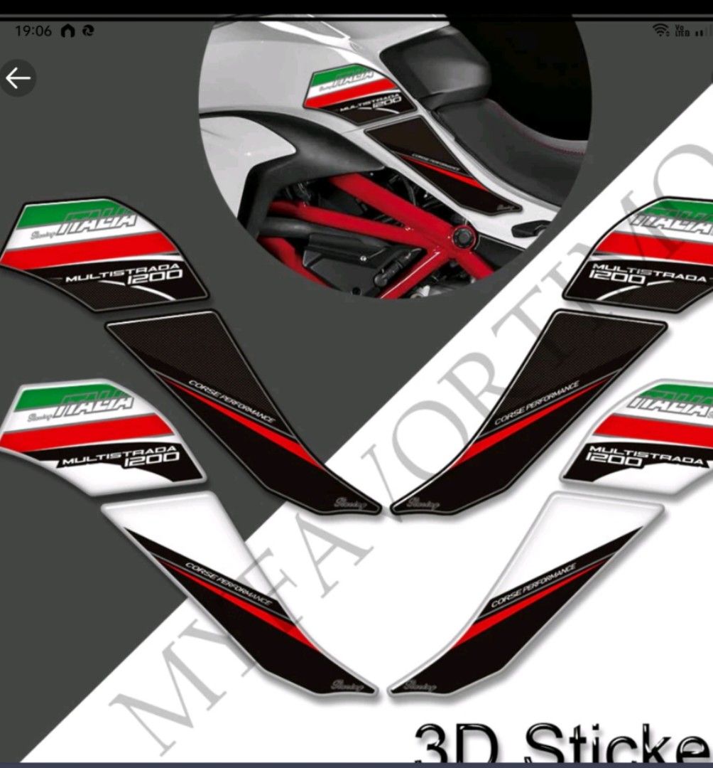 Ducati Multistrada V4 tank pad, Motorcycles, Motorcycle Accessories on ...