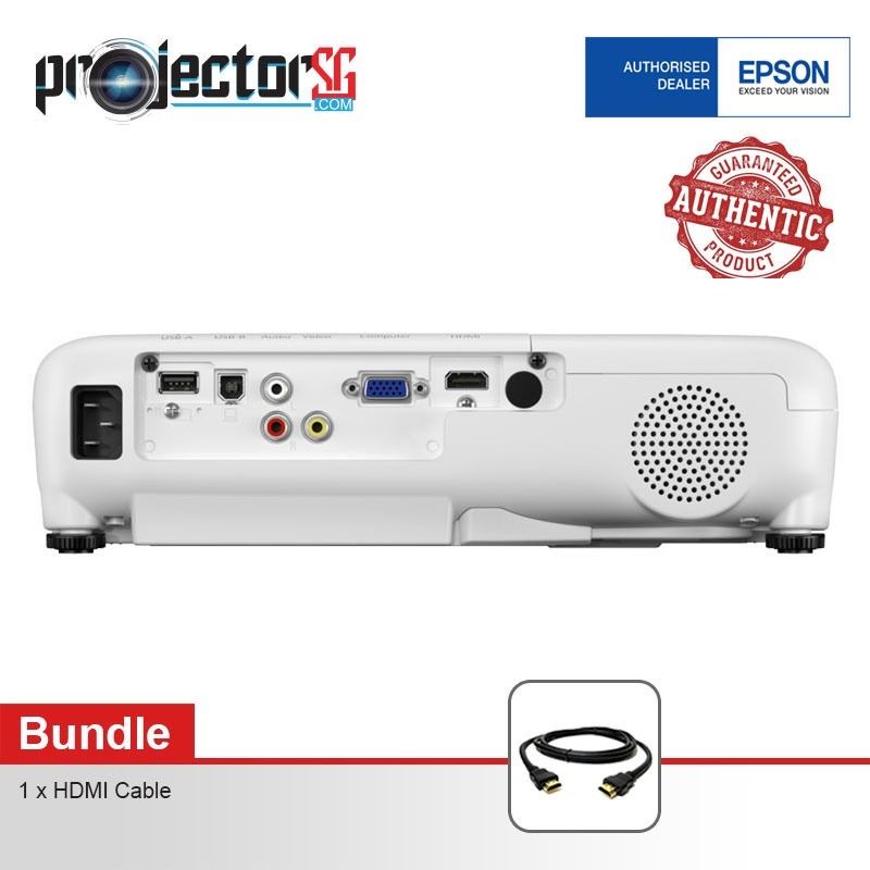 EPSON EB-W51 4000 LUMENS WXGA 3LCD PROJECTOR, TV & Home Appliances, TV & Entertainment ...