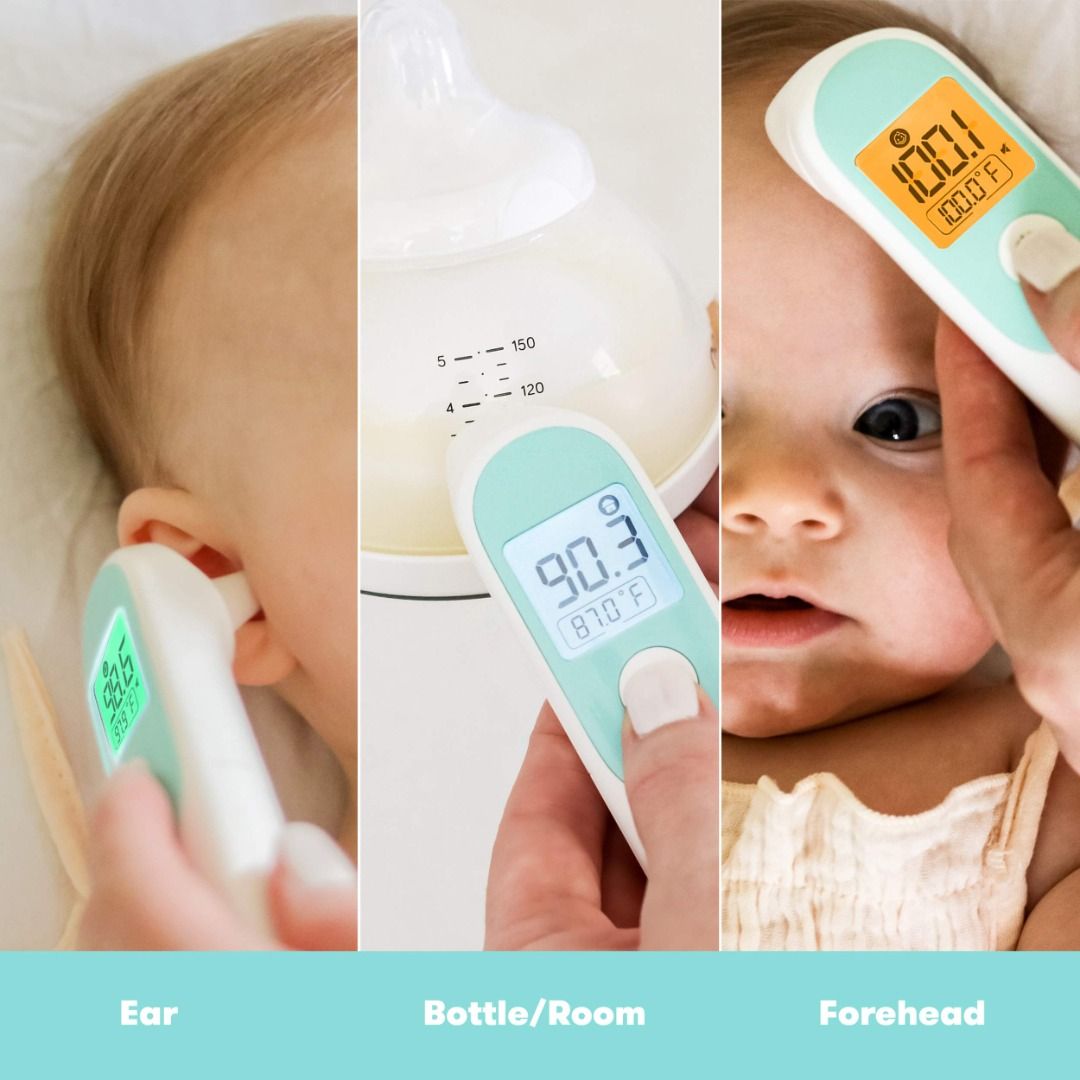 Frida Baby Infrared Thermometer 3-in-1 Ear, Forehead + Touchless for ...