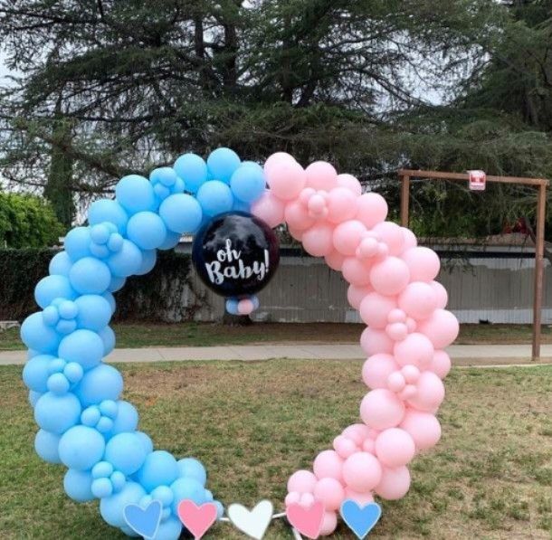 Gender reveal balloon decorations setup surprise birthday anniversary ...