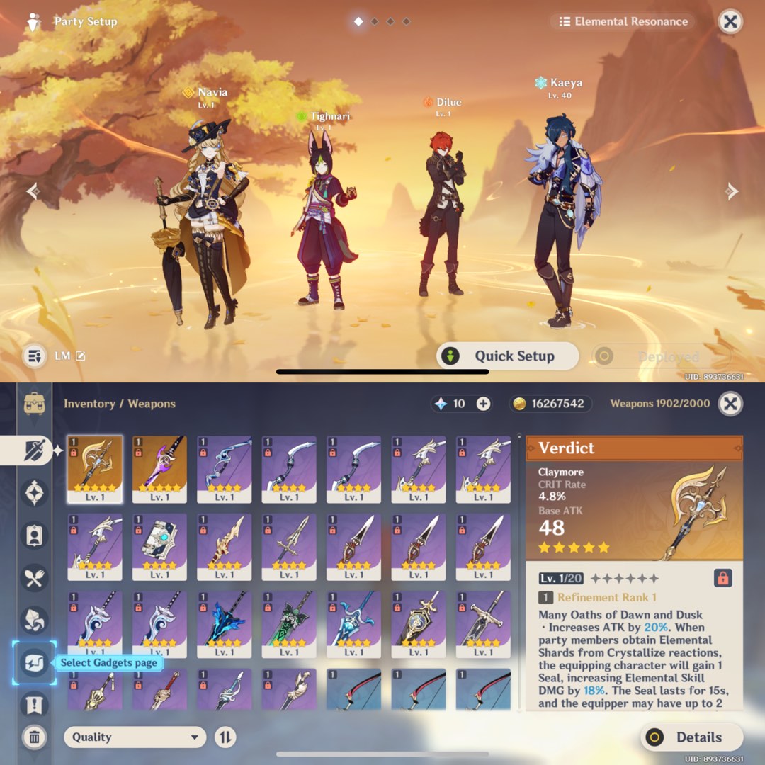 Genshin Impact Navia with Verdict sig account, Video Gaming, Gaming ...