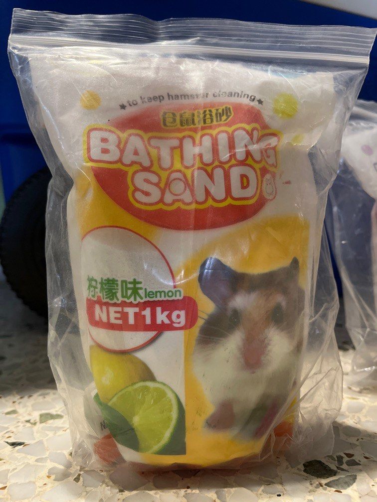Hamster cleaning sand bath 1kg, Pet Supplies, Pet Food on Carousell