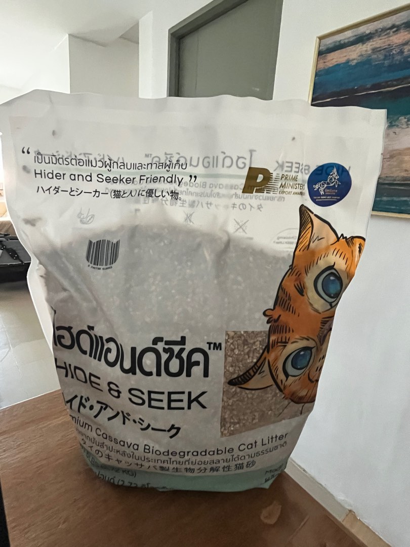 Hide & Seek Premium Cassava Biodegradable Cat Litter, Pet Supplies, Pet Food on Carousell
