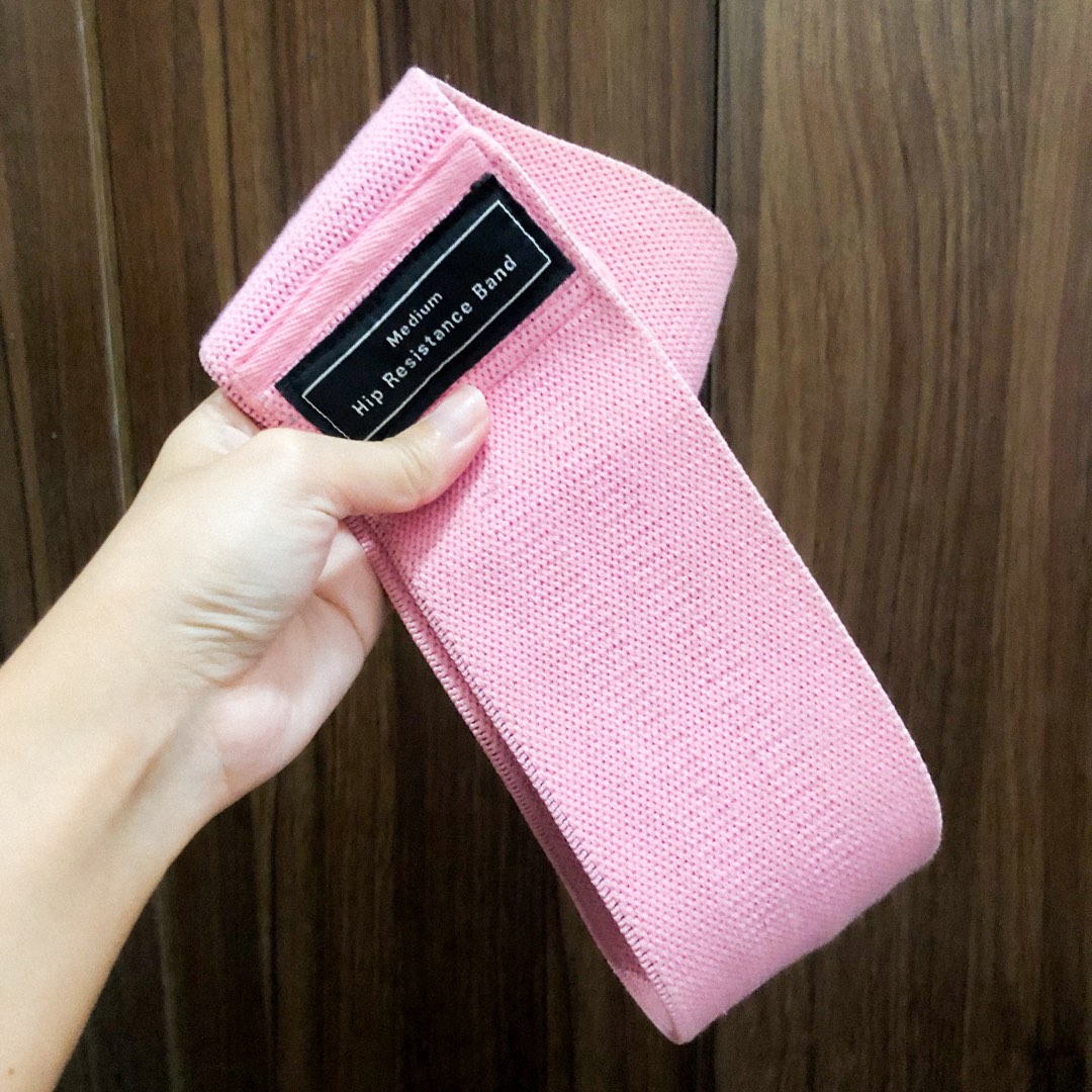 Pink Hip Resistance Band, Sports Equipment, Exercise & Fitness, Toning ...